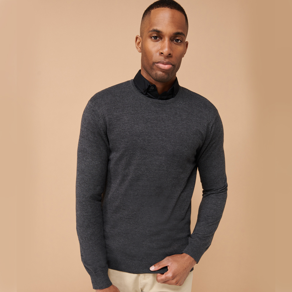 Lightweight Cotton Acrylic Crew Neck Sweater - Cressco Branded Workwear