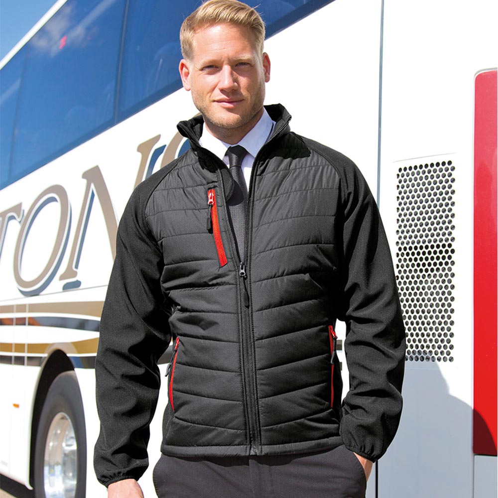 Black Compass Padded Softshell - Cressco Branded Workwear